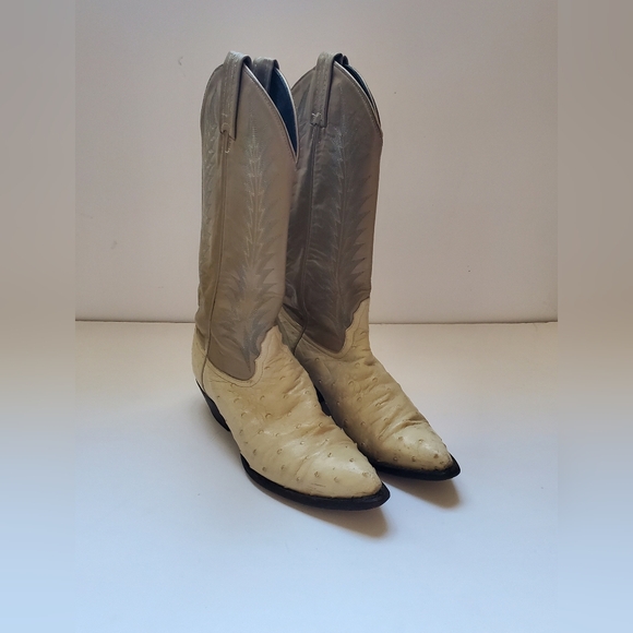 Tony Lama | Shoes | Vintage Tony Lama Ivory White Two Toned Leather ...